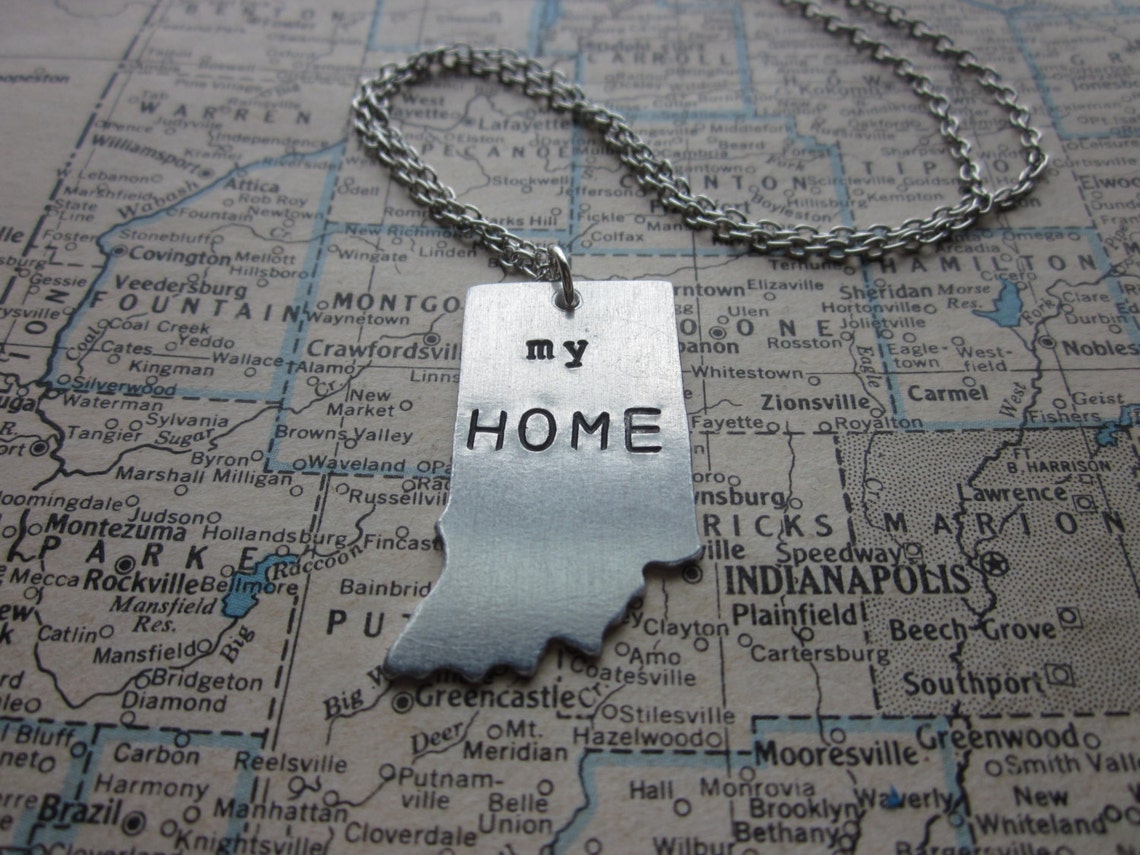 The Edith Necklace - Indiana Love Pendant Necklace or Key Chain - Etsy