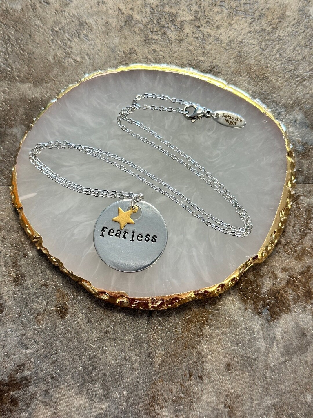 Fearless - Hand Stamped Necklace or Key Chain - Etsy