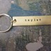 The Jessie Key Chain Custom Metal Hand Stamped Key Chain - Etsy