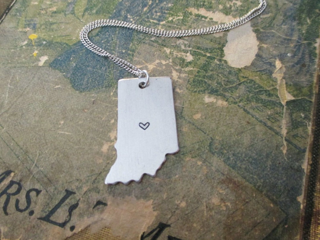 The Edith Necklace - Indiana Love Pendant Necklace or Key Chain - Etsy
