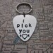 The Anthony Pick Key Chain Custom Guitar Pick Key Chain - Etsy