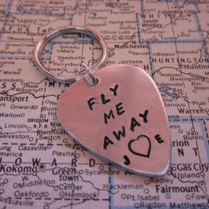 The Anthony Pick Key Chain - Custom Guitar Pick Key Chain - Etsy