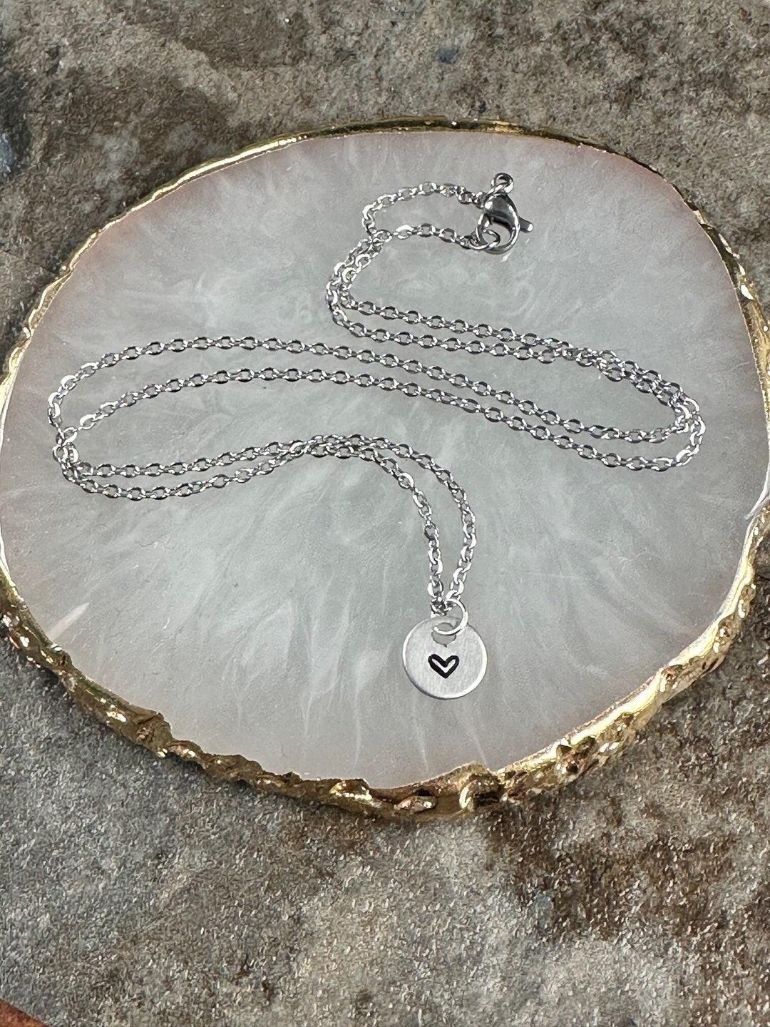 The Jan Necklace - Tiny Heart Necklace - Etsy