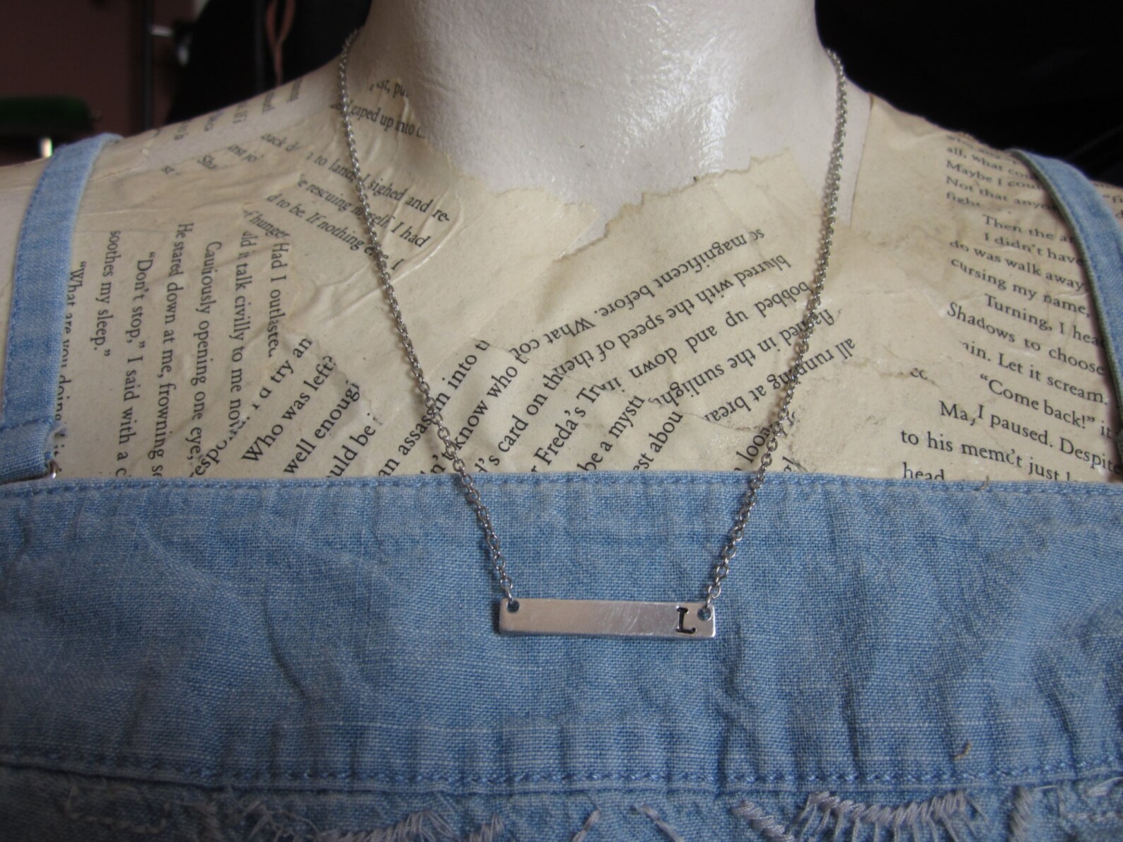 The Sally Necklace - Hand Stamped Name Plate Necklace - Small - Etsy