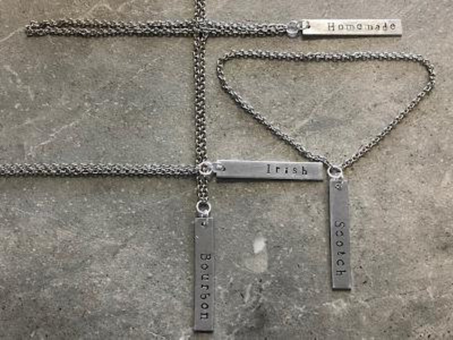 Custom Hand Stamped Decanter Tag Bar - Etsy