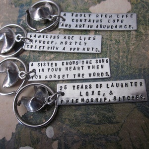 The Renee Key Chain - Custom Fortune Cookie Key Chain - Etsy