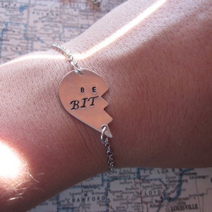 The Jeanette Bracelet Custom Broken Heart Bracelet Set - Etsy