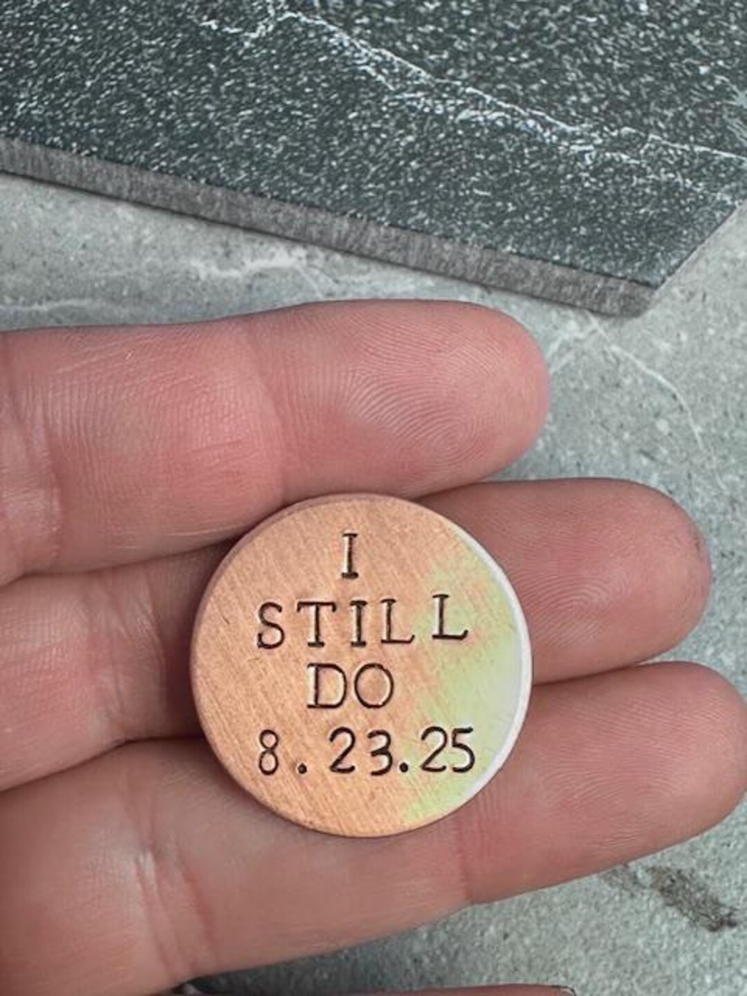 The Charlie Marker - Custom Hand Stamped Copper Golf Ball Marker - Etsy
