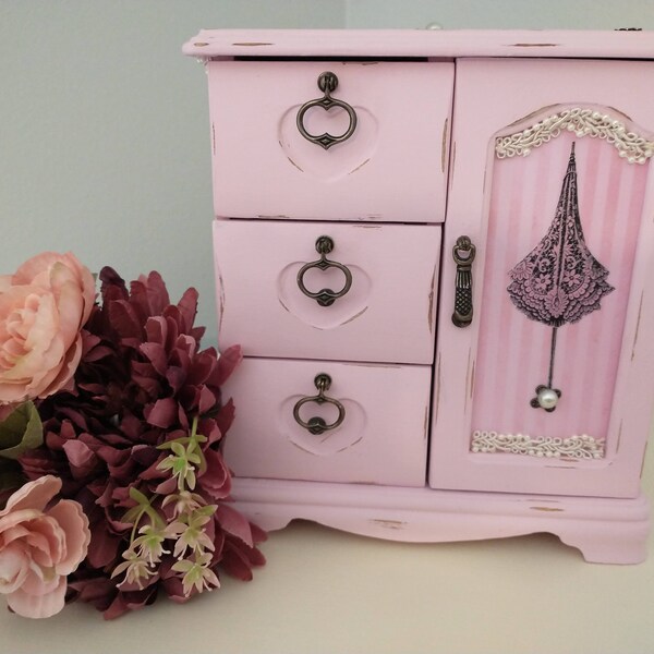 Pink Jewellery Box - Etsy