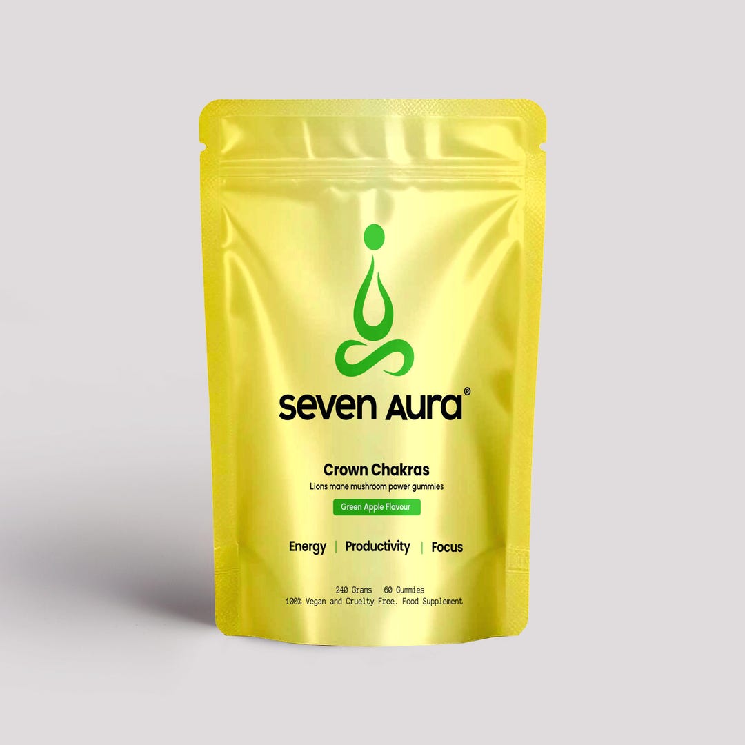 Seven Aura the Crown Chakras Lion's Mane Gummies 2,400mg High Qualityx ...