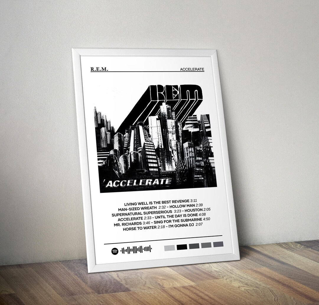 R.E.M. Poster Accelerate Poster Album Poster Print Album Cover Poster ...