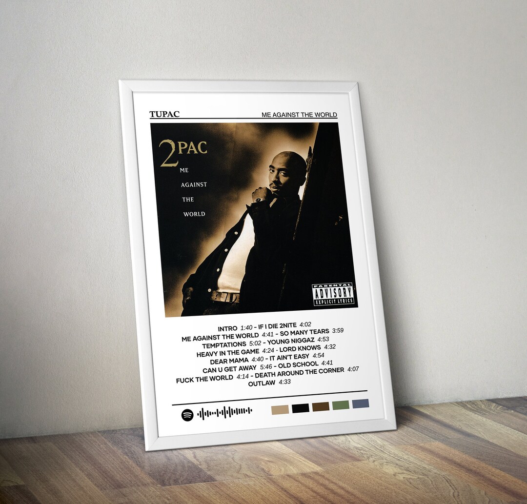 Tupac Poster Me Against the World Poster Album Poster Print Album Cover ...