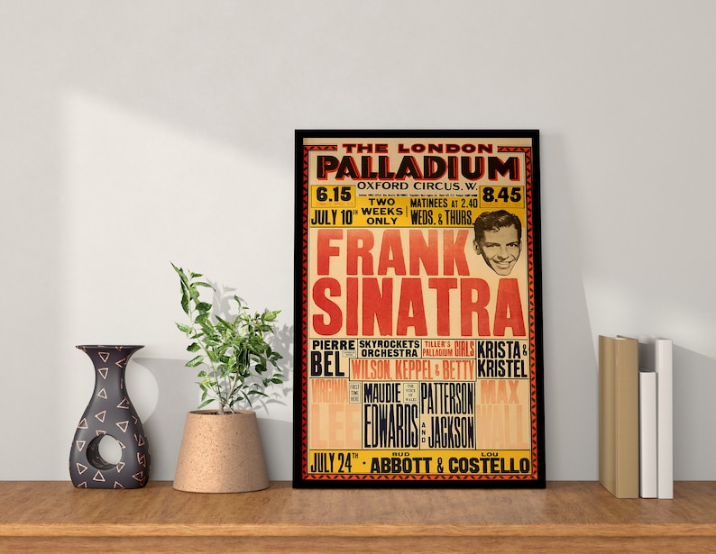 Frank Sinatra Poster Artistposter Room Decor Wall Decor Music Decor ...