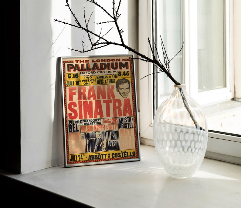 Frank Sinatra Poster Artistposter Room Decor Wall Decor Music Decor ...