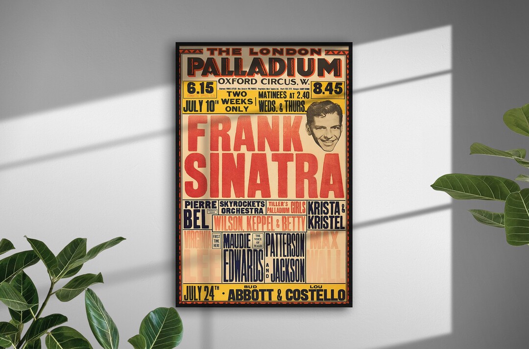 Frank Sinatra Poster Artistposter Room Decor Wall Decor Music Decor ...