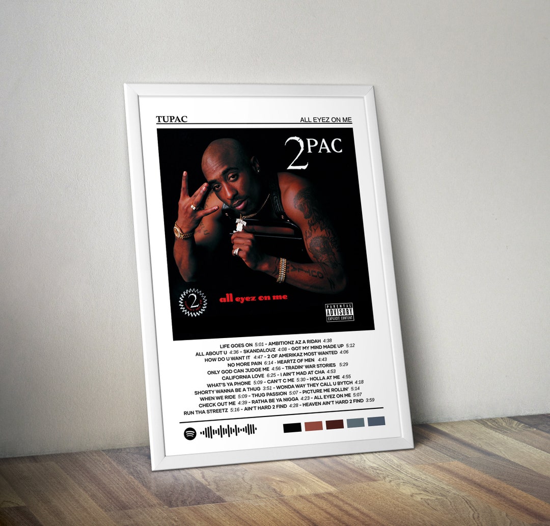 Tupac Poster All Eyez on Me Poster Album Poster Print Album Cover ...