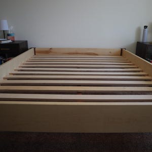 Walnut and Maple Bed Frame - Etsy