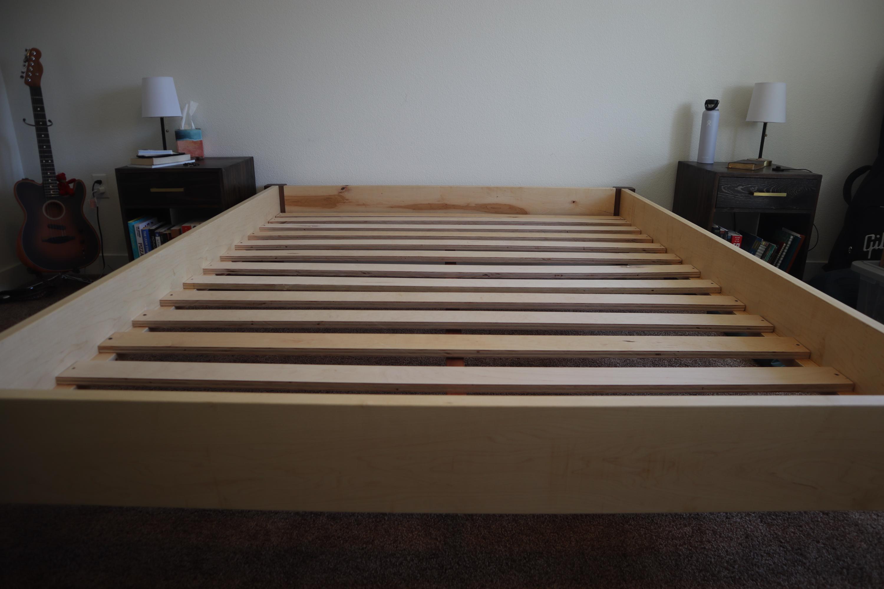 Walnut and Maple Bed Frame - Etsy