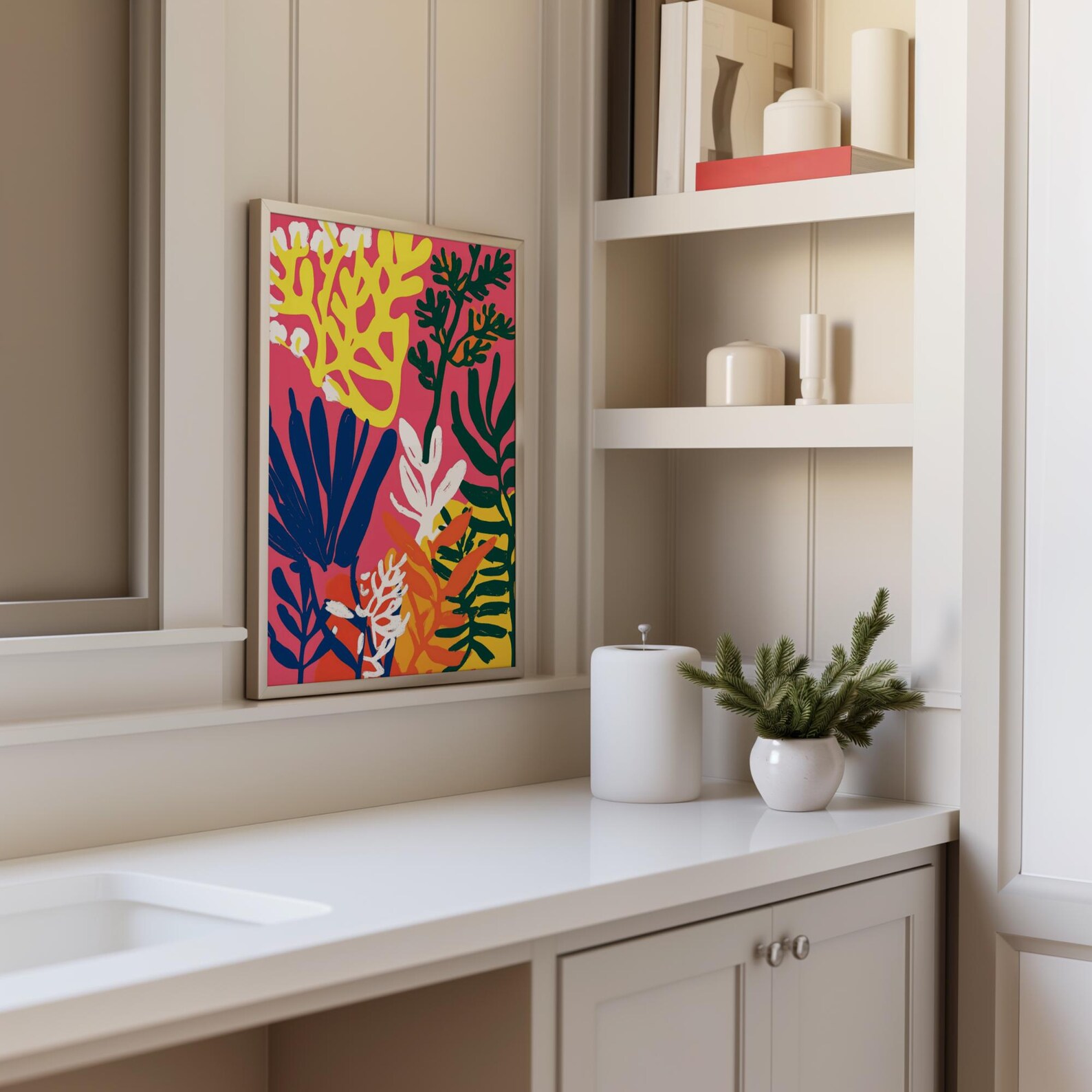 Matisse Coral Cut Out Print, Abstract Coral Reef Wall Art, Ocean ...