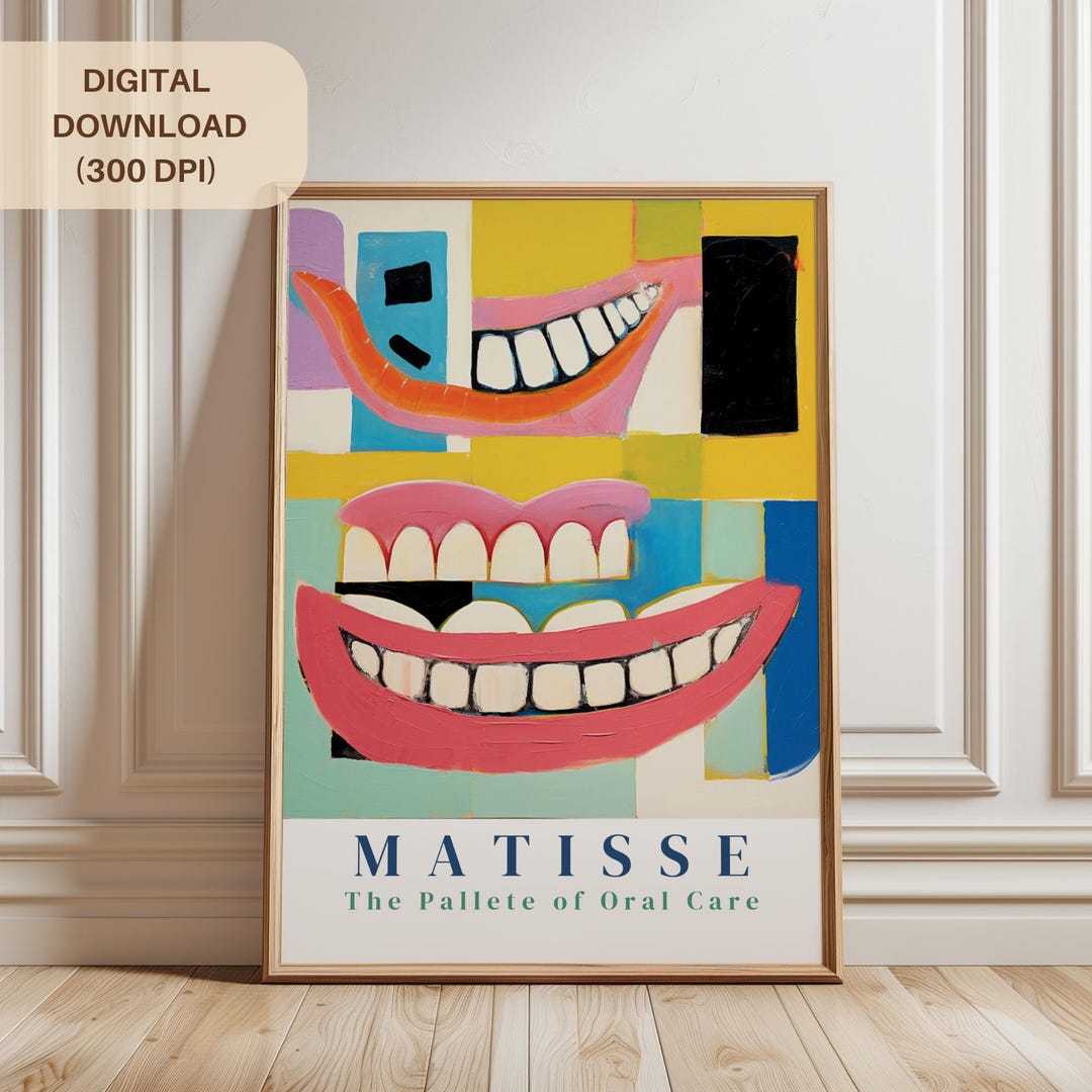 Dental Office Wall Art, Dentist Clinic Tooth Poster, Funny Dental ...