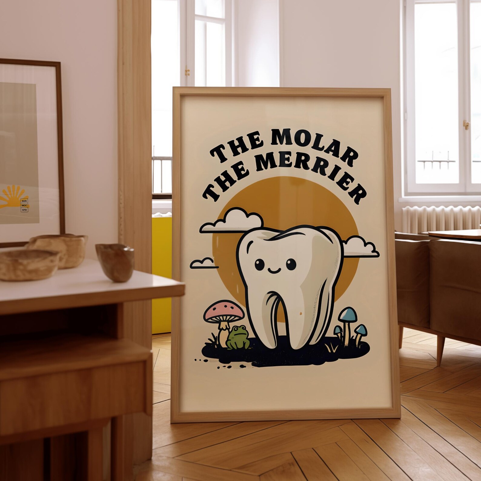 Retro Molar Tooth Art, Posters for Dental School Room, Dentist Student ...