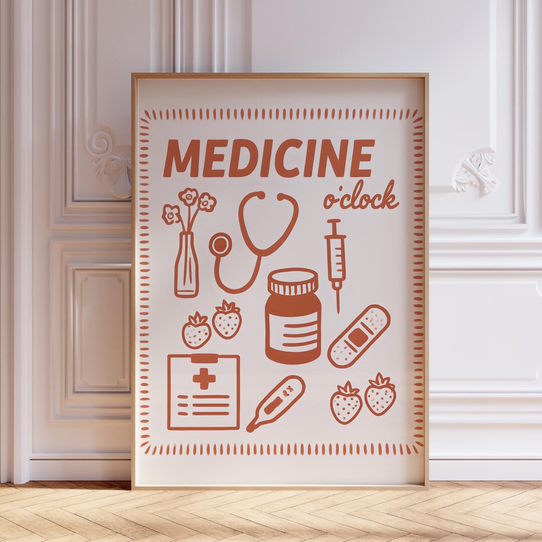 Printable Medicine Poster for Medical Student, Pharmacy Nurse Wall ...