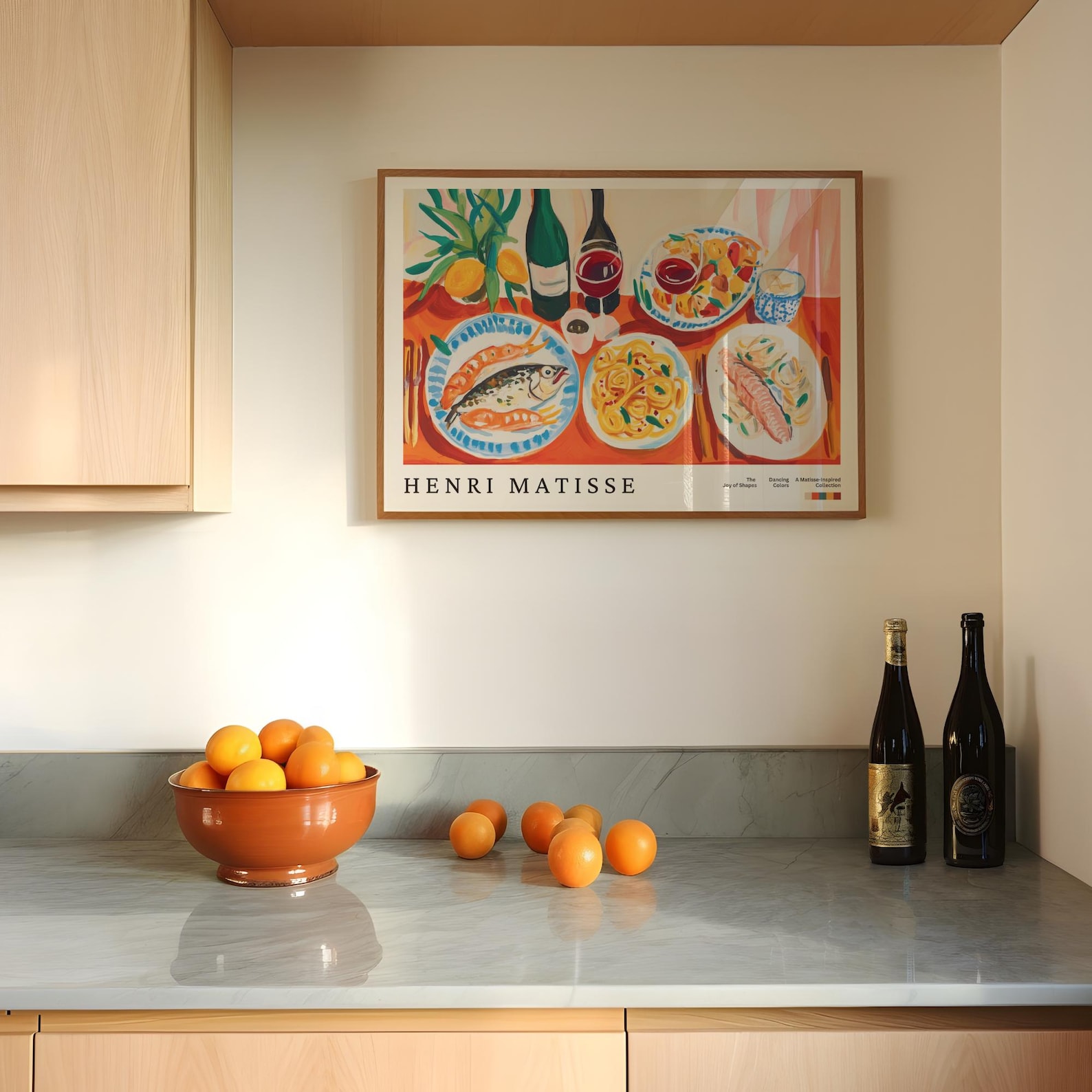 Matisse Cozy Pasta Print, Mediterranean Dining Wall Art, Colorful ...