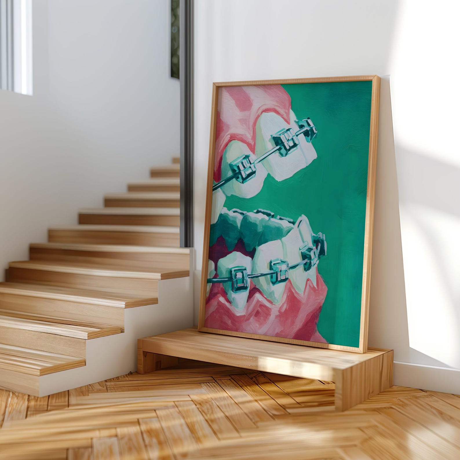 Braces Poster for Dental Room, Dentist Student Teeth Art, Orthodontist ...