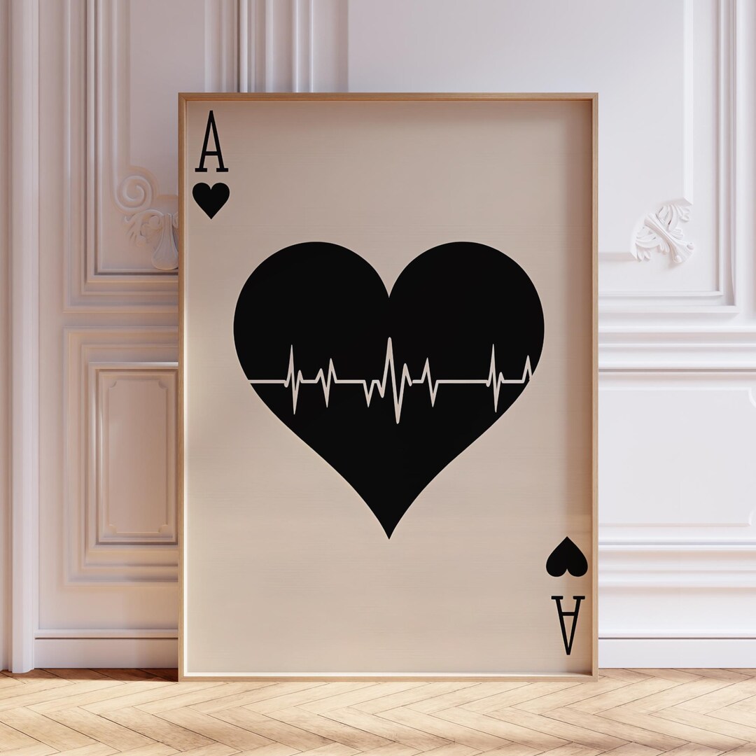Cardiac Surgeon Art Prints, Surgery Doctor Wall Decor, Black Heartbeat ...