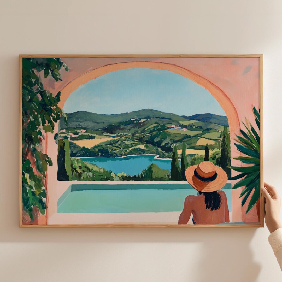 Swimming Pool Landscape Prints, Poolside Summer Matisse Paintings ...