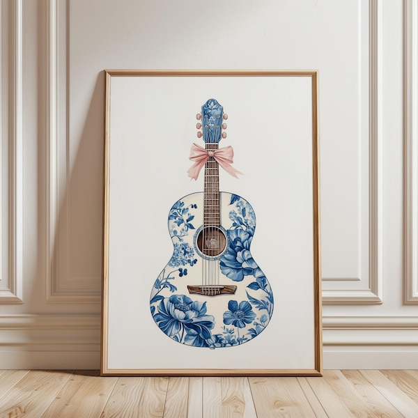 Vintage Guitar Art - Etsy