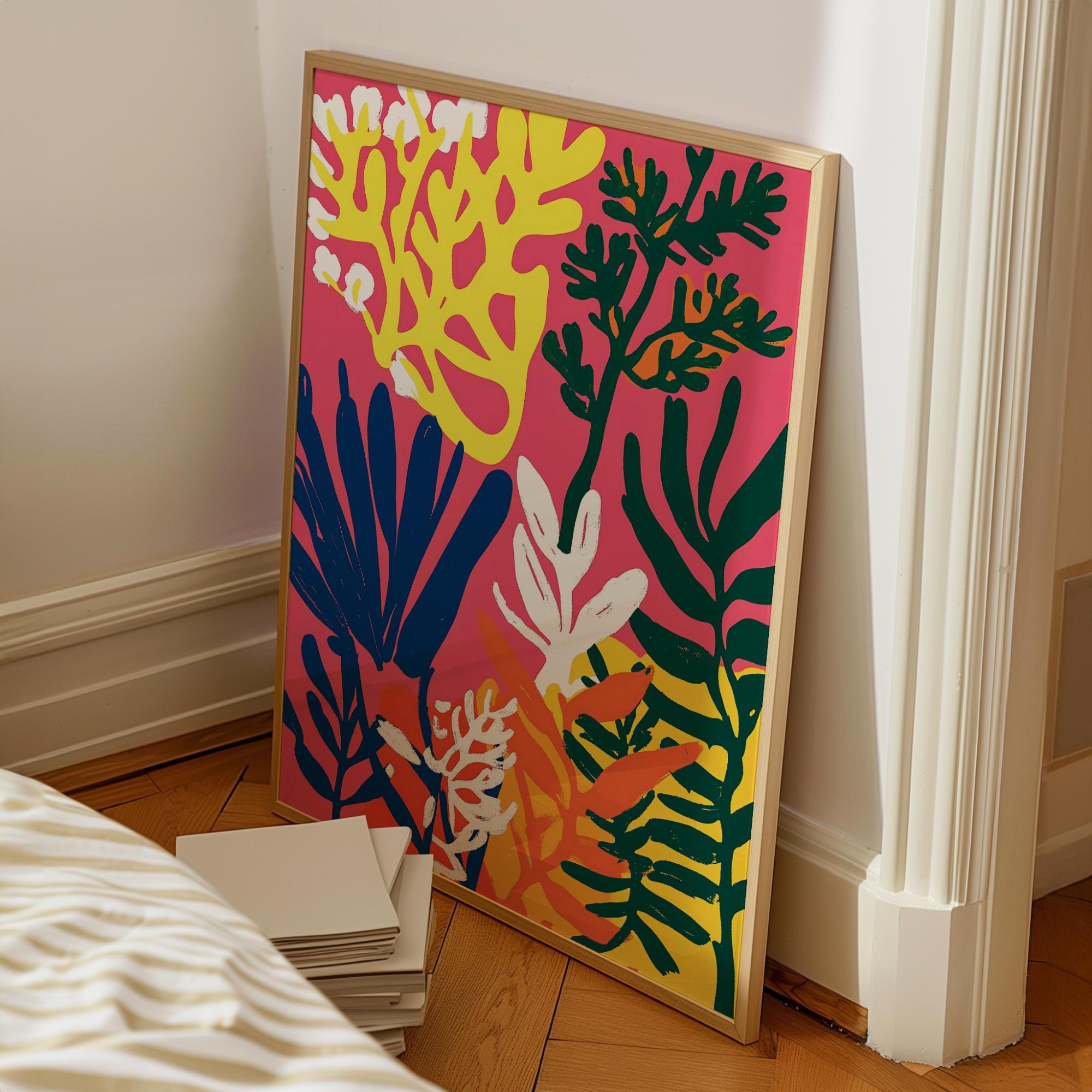 Matisse Coral Cut Out Print, Abstract Coral Reef Wall Art, Ocean ...