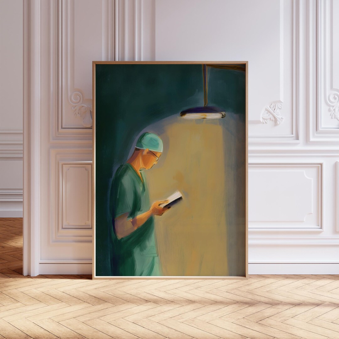 Contemporary Medical School Art, Nursing Student Poster, Surgeon Nurse ...