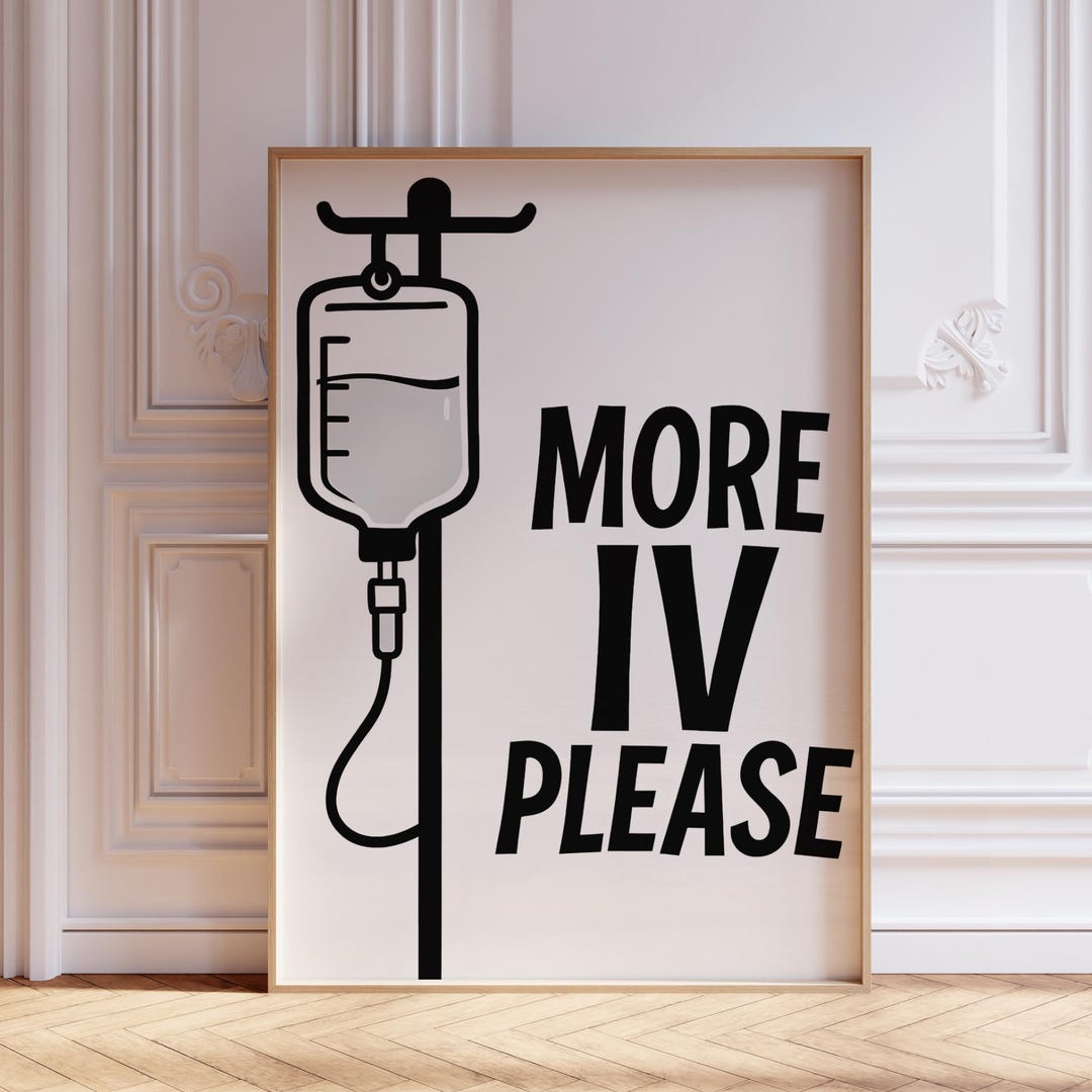 IV Drip Medicine Poster, Nursing School Medical Tool Print, Nurse ...