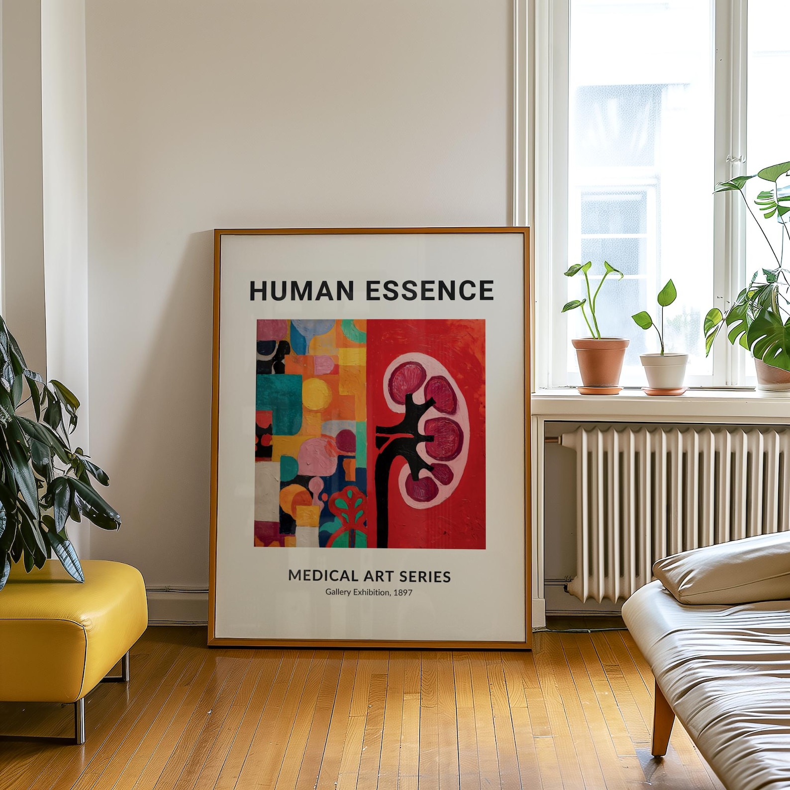 Abstract Kidney Anatomy Art, Nephrologist Medical Painting, Science ...