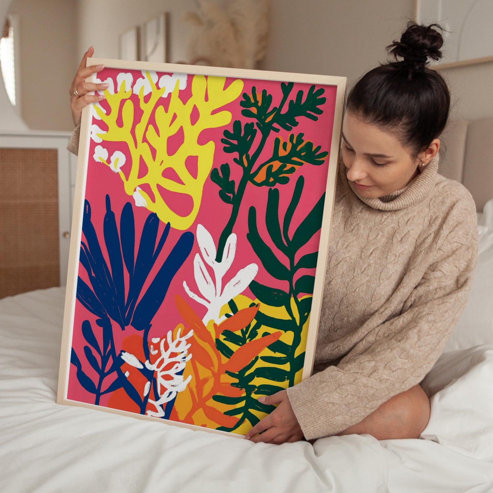 Matisse Coral Cut Out Print, Abstract Coral Reef Wall Art, Ocean ...