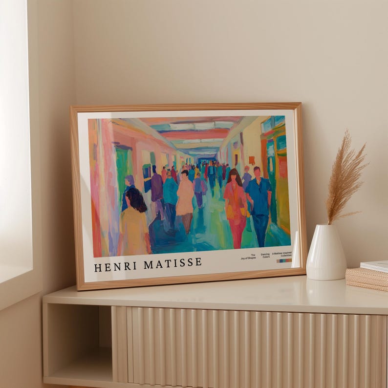 Busy Hospital Hallway Poster, Matisse Abstract Medicine Art, Medical ...