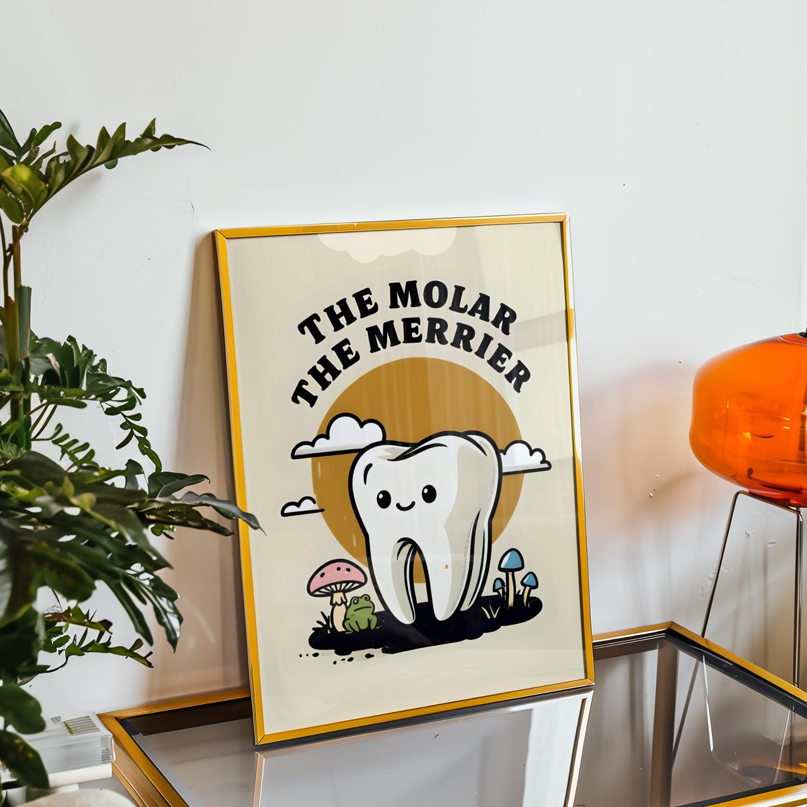 Retro Molar Tooth Art, Posters for Dental School Room, Dentist Student ...