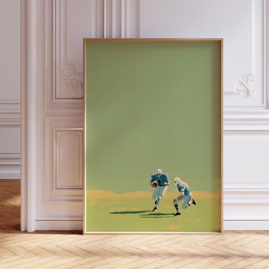 Funky Football Prints, Retro Sports Print, Vintage Sport Prints, Game ...