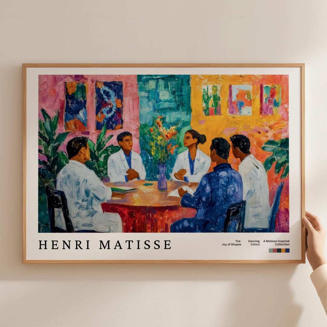 Matisse Doctor Art Painting, Surgeon Office Sign Print, Paramedic ...