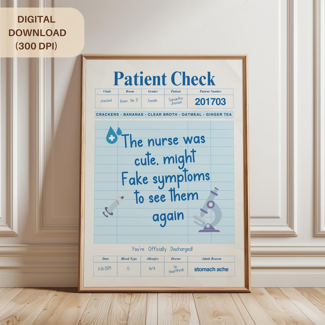Funny Nurse Wall Art, Medical Humor Poster, Nurse Sarcastic Affirmation ...