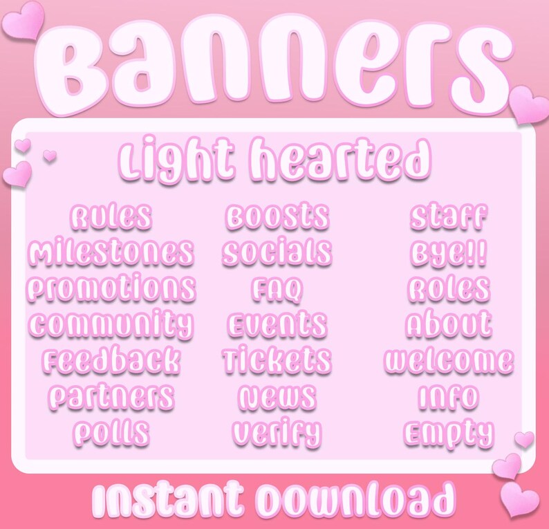 Discord Server Banner Channel | Lighthearted - Etsy