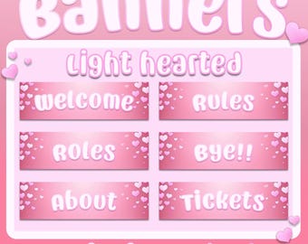 Discord Server Banner Channel Organisers Twitch Streamer Cute Simple ...