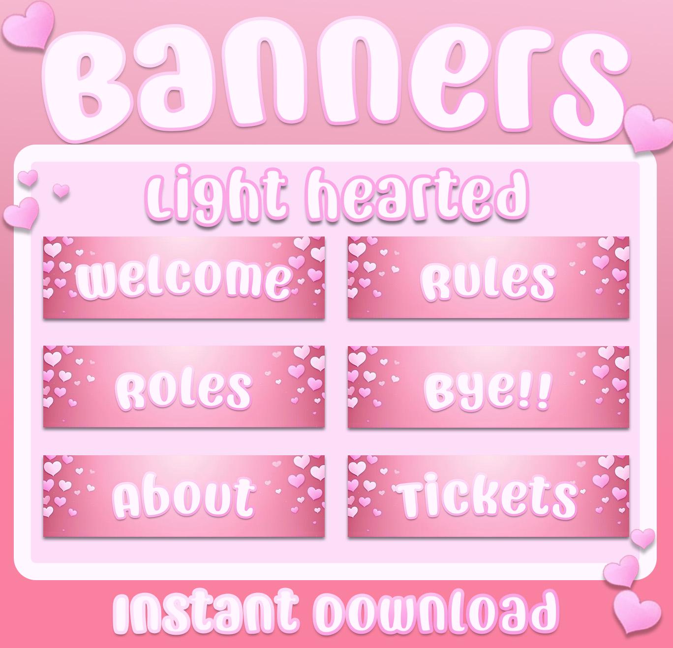 Discord Server Banner Channel | Lighthearted - Etsy