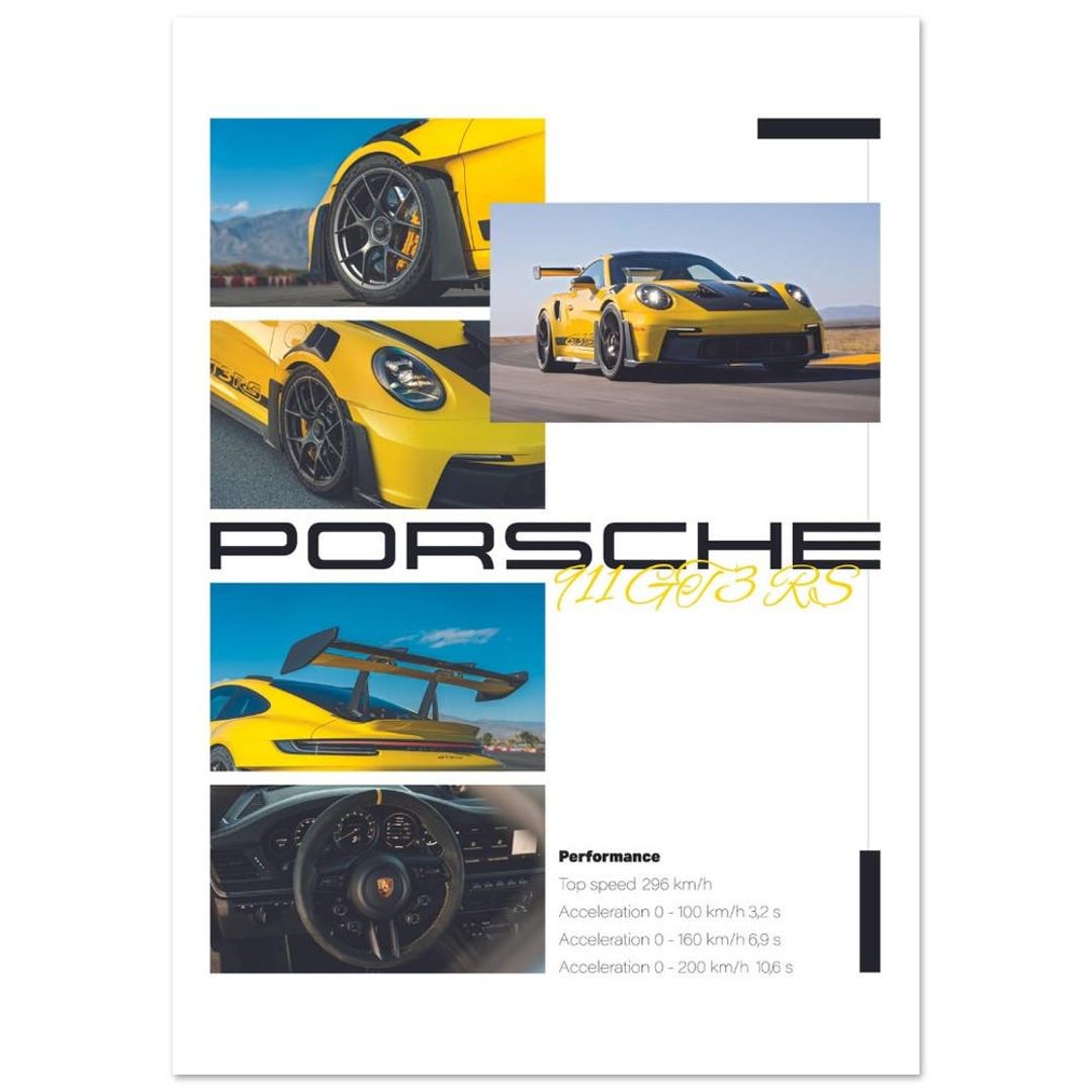 PORSCHE 911 GT3 RS Collage Poster A4-A3 Premium Semi-glossy Paper Poster - Etsy