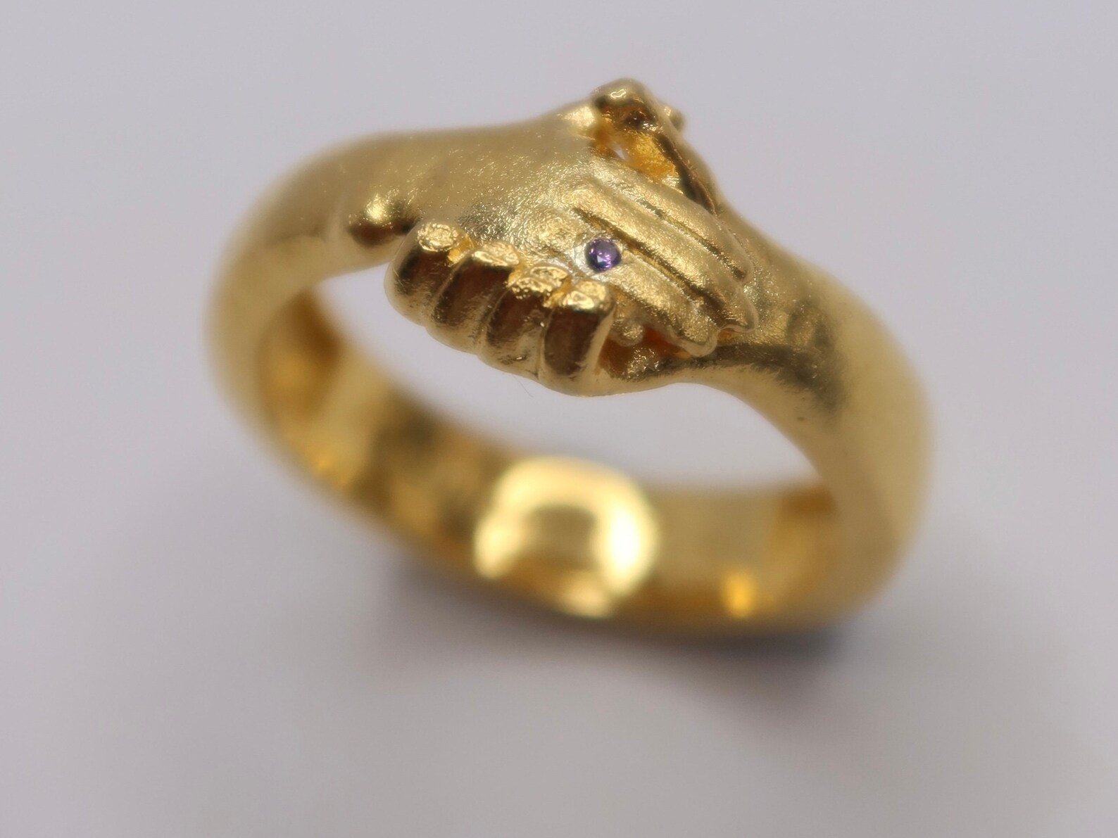 Hands in Trust Ring, 18k Gold Ring for Women, Statement Ring, Gift for ...