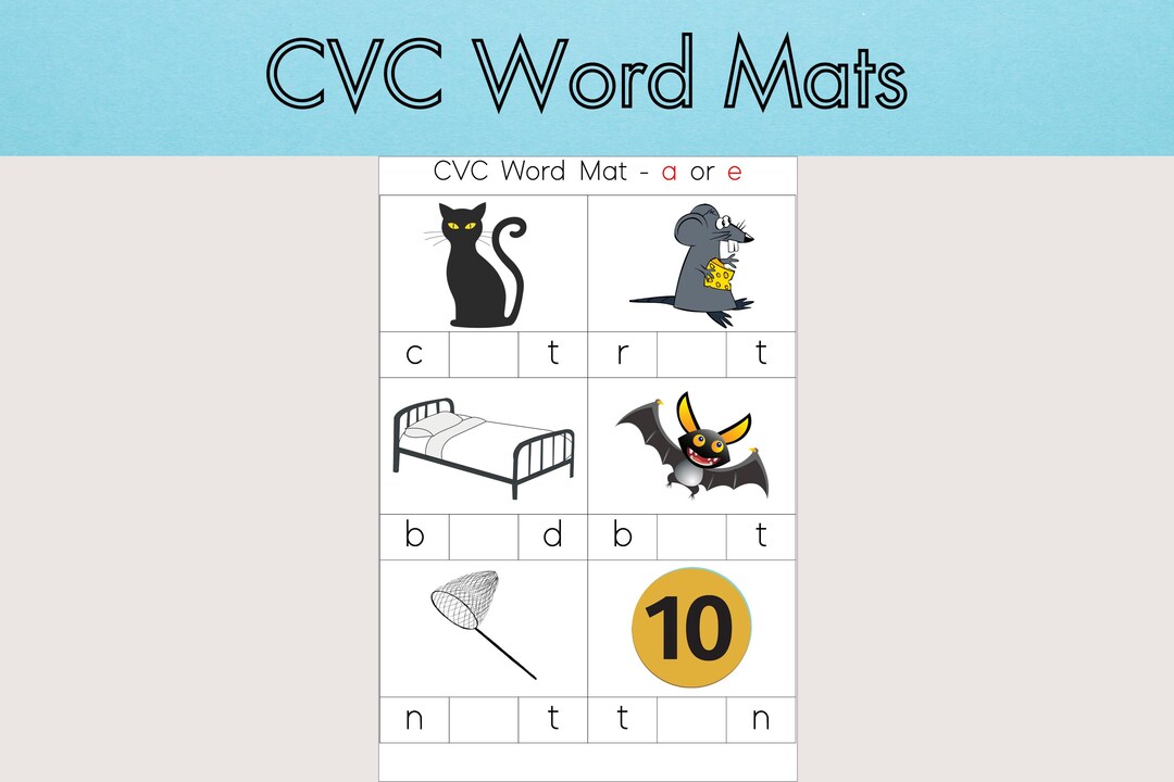 CVC Word Mats. Find the Missing Vowel Sounds. CVC Learning. CVC Phonics ...