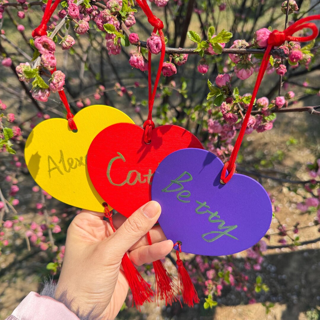 Heart Shaped Name Tags, Place Cards for Wedding, Birthday Party ...