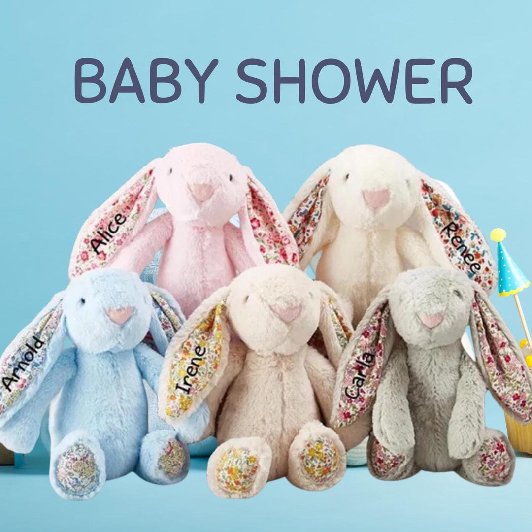 Personalized Bunny, Stuffed Bunny Rabbit Monogram Bunny Plush Rabbit ...