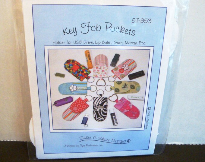 Key Fob Pocket Pattern Sewing Card Susie C Shore Designs Small Key Fob ...